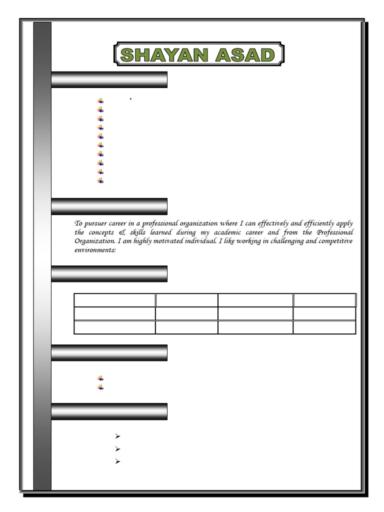 Shayan Asad CV | PDF
