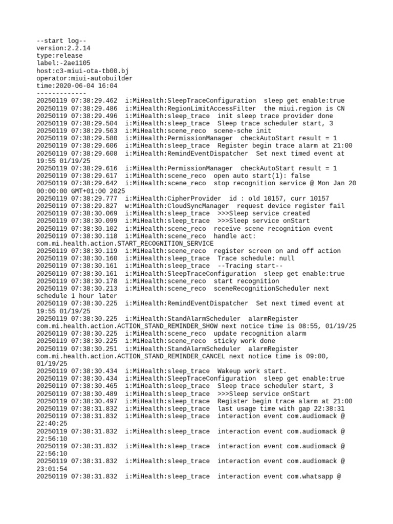MiHealth20250119_log | PDF | Computing