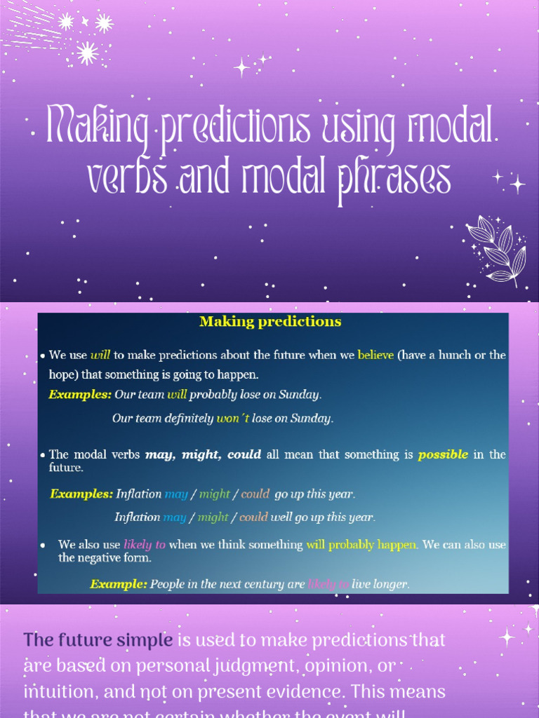 Gian Soto - Making predictions using modal verbs.pdf | PDF
