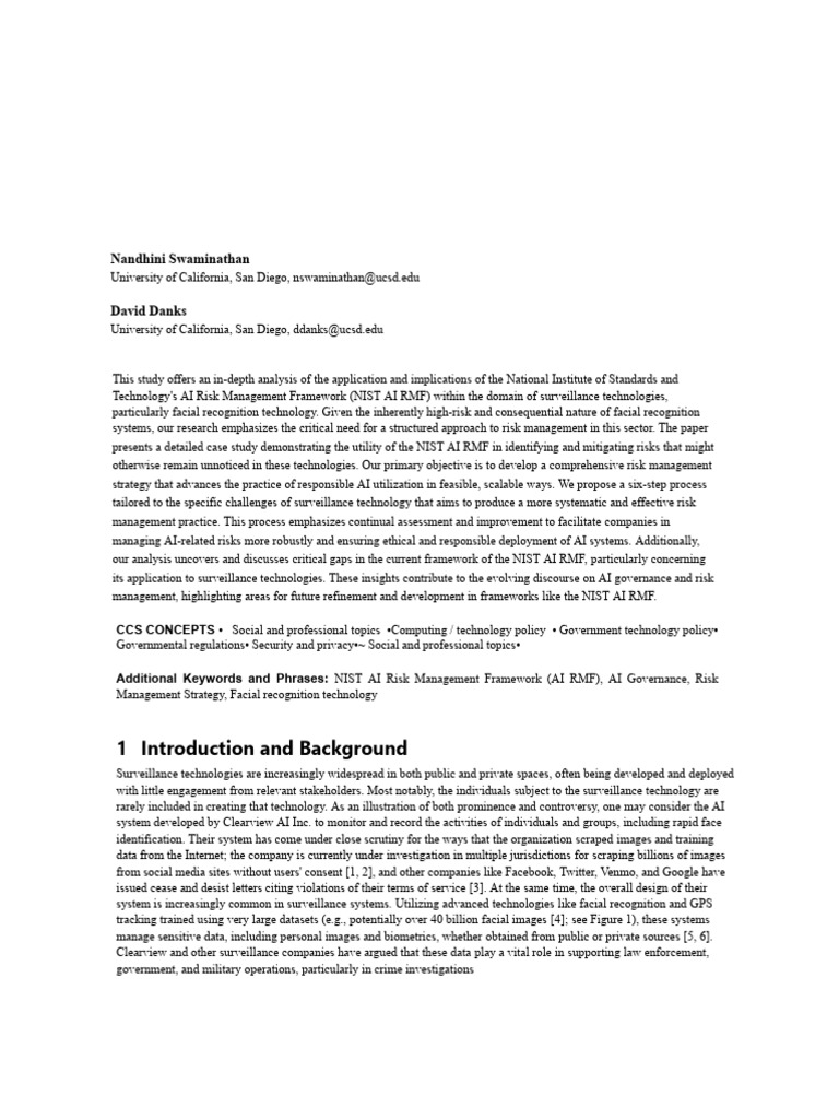 Application of The NIST AI Risk Management Framework | PDF | Artificial ...