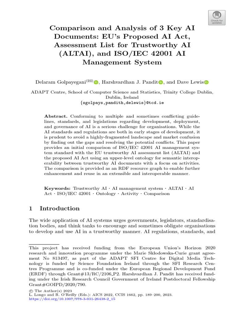 Comparison and Analysis of 3 Key AI Documents | PDF | Ontology (Information Science ...