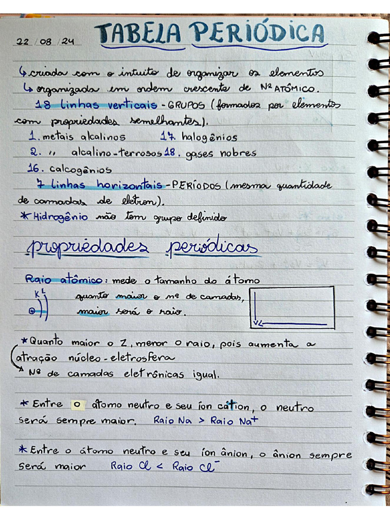 RESUMO-TABELA PERIÓDICA | PDF