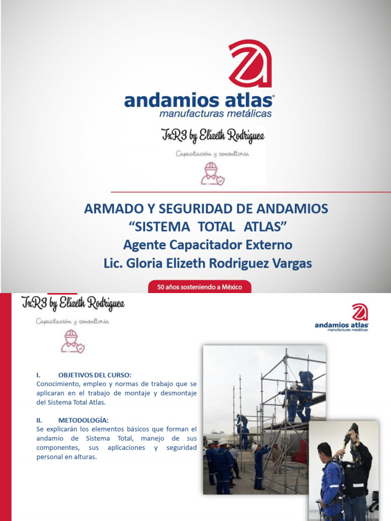Seguridad y Armado de Andamios Atlas | PDF | Andamio | Tornillo