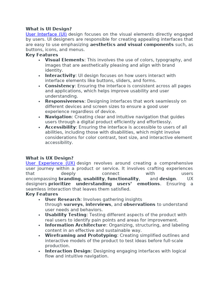 Difference Between Ux and Ui Design | PDF | User Interface Design | Usability
