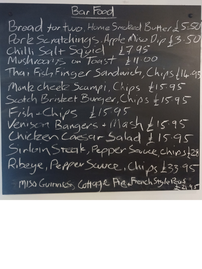 1bar Food Menu | PDF