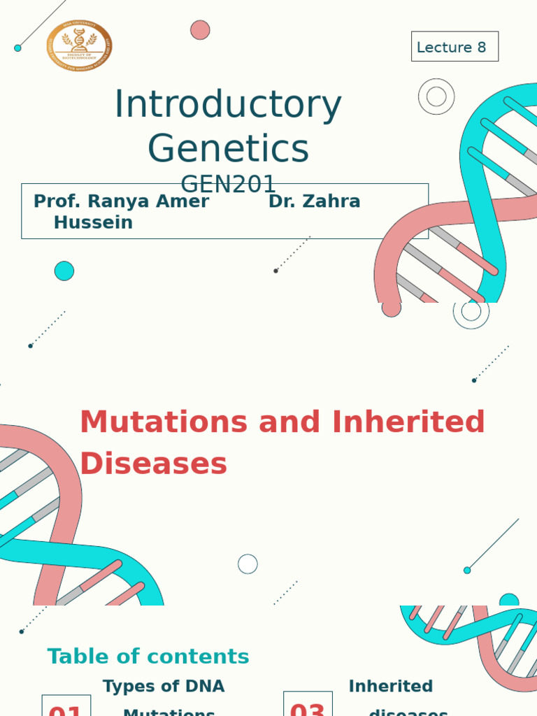 Lecture8-Fall 2023 | PDF | Dna Repair | Dna