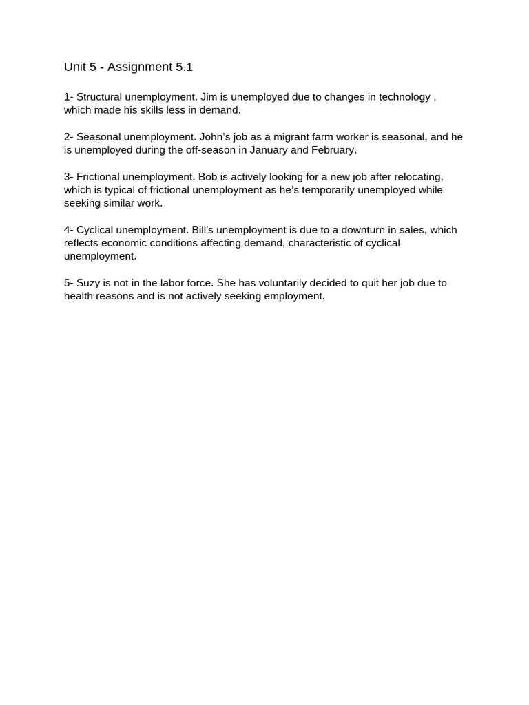 Unit 5 - Assignment 5.1 | PDF
