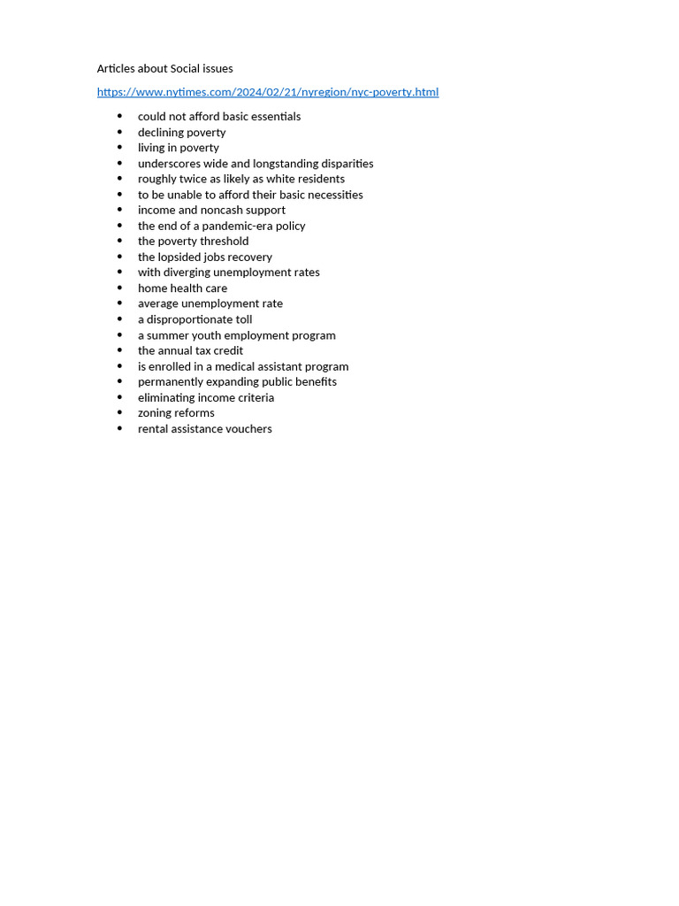 Articles About Social Issues | PDF