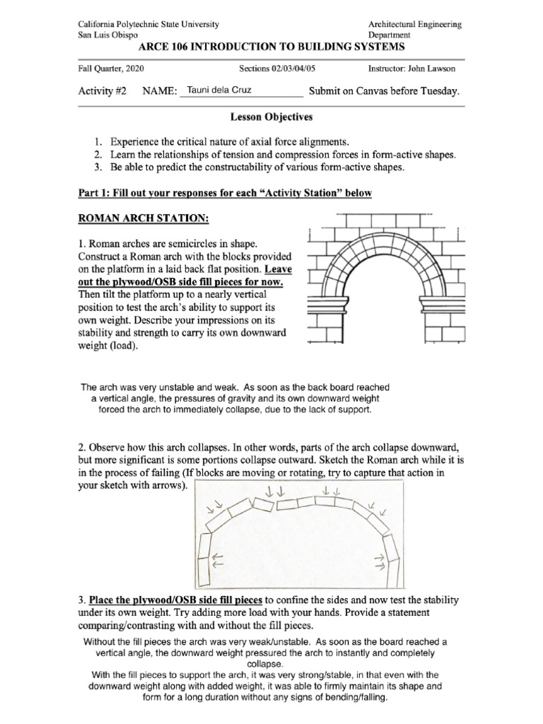 Activity 2 Arches | PDF