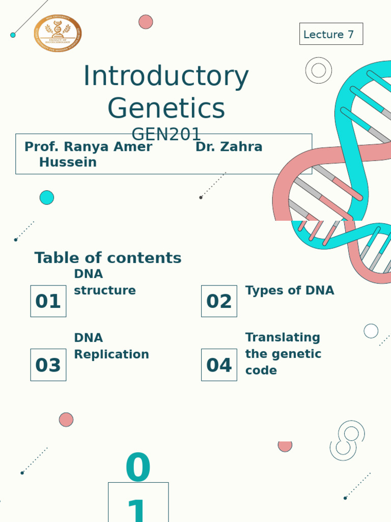 Lecture 7-Fall 2023 | PDF | Dna Replication | Dna
