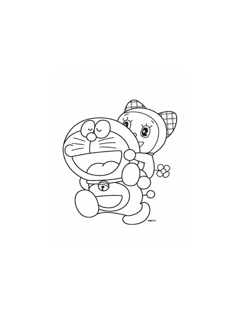 Dorami Piggeyback Coloring Page | PDF