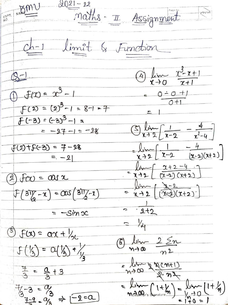 Mathematics-II ALL ASSIGNMENT SOLUTION | PDF