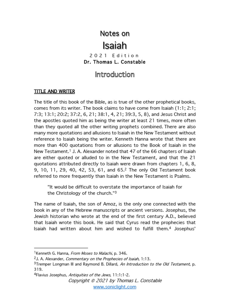 isaiah new comentary | PDF | Isaiah | Book Of Isaiah
