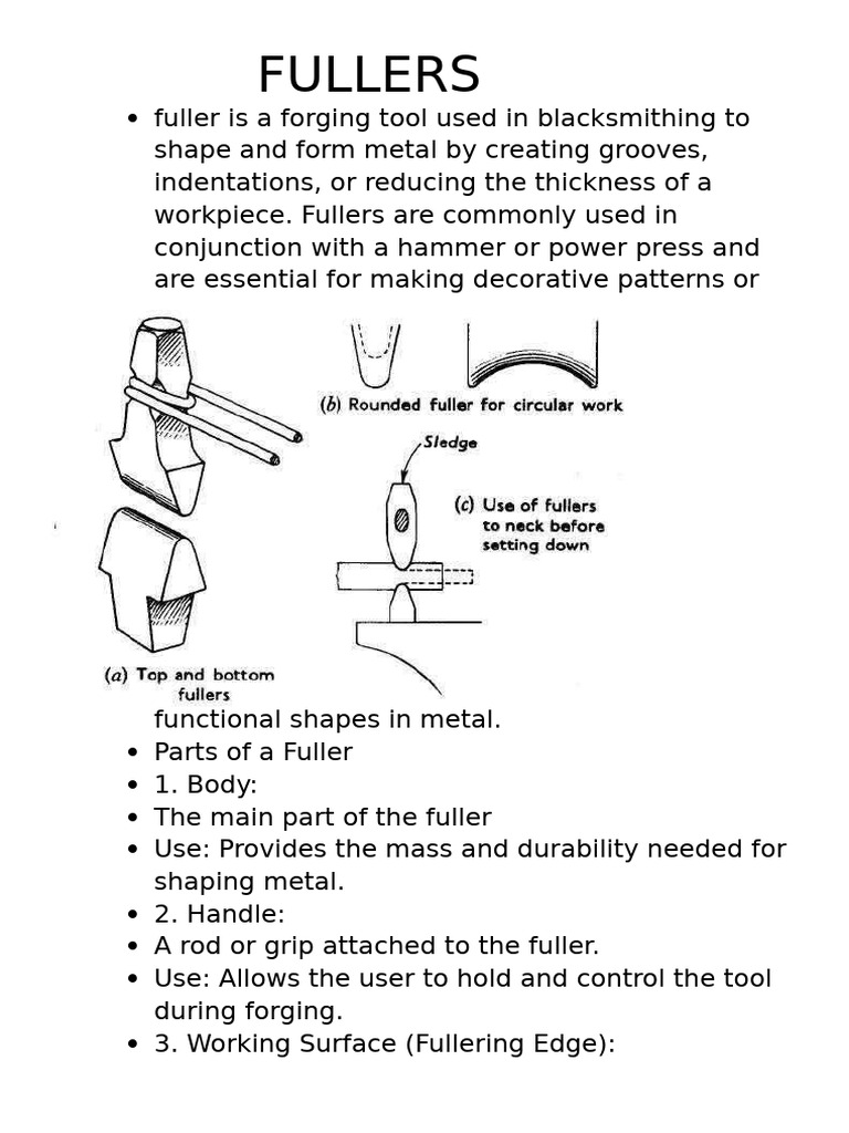 Understanding Fullers in Blacksmithing | PDF