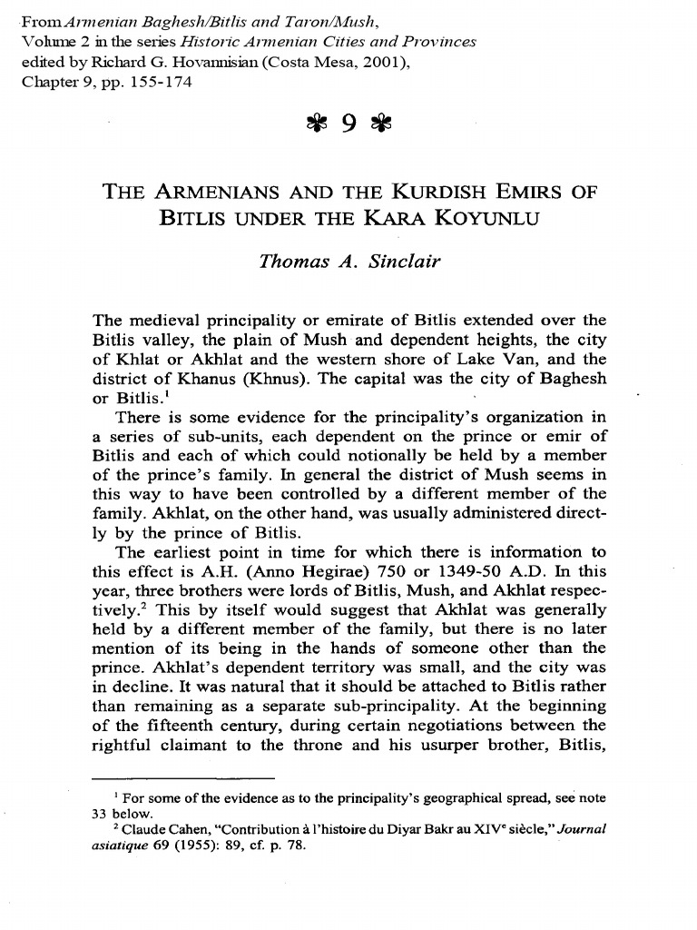 Sinclair_2001_Kara Koyunlu'nun Altında Bitlis'in Ermenileri ve Kürt ...