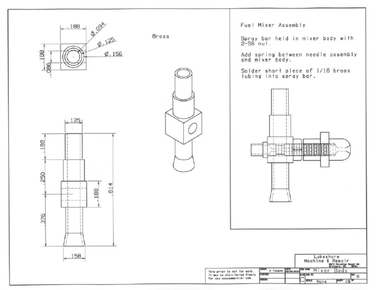 Tiny 16 Mixer Body - Rev B | PDF