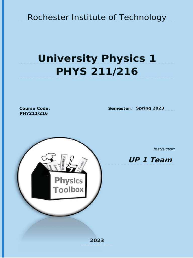 Course Packet Approved Spring 2023 | PDF | Force | Acceleration