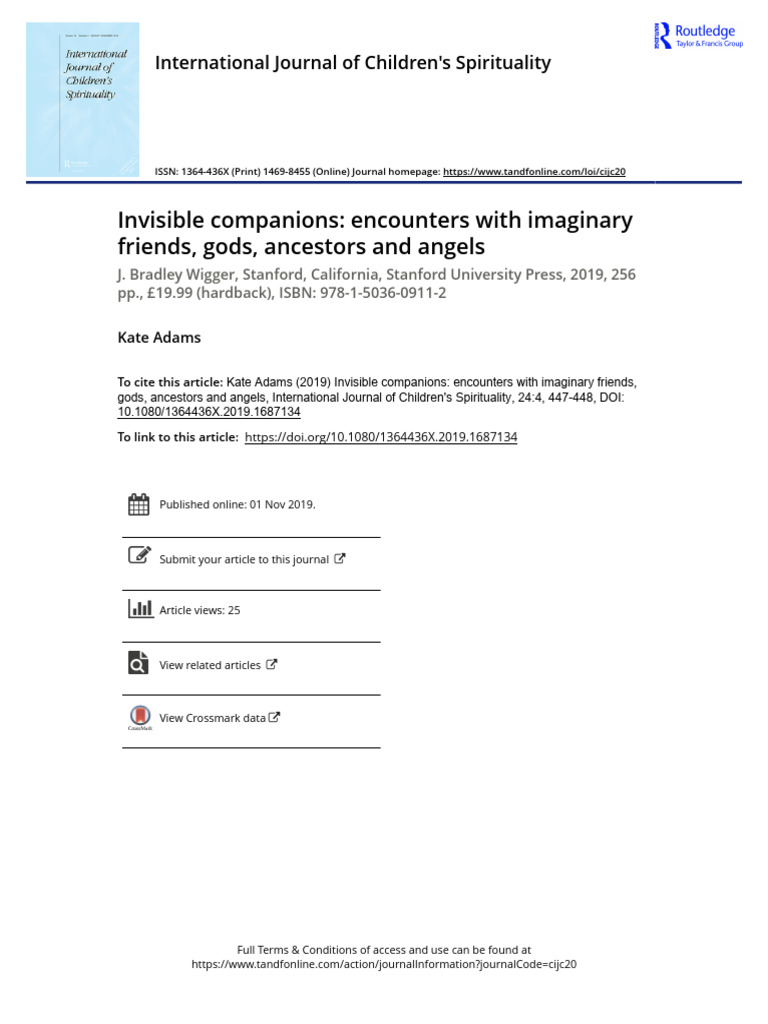 Invisible Companions in Children's Spirituality | PDF | Spirituality ...