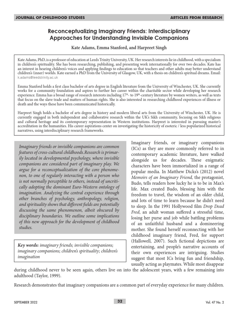 Reconceptualizing_Imaginary_Friends_Interdisciplin | PDF | Mental ...