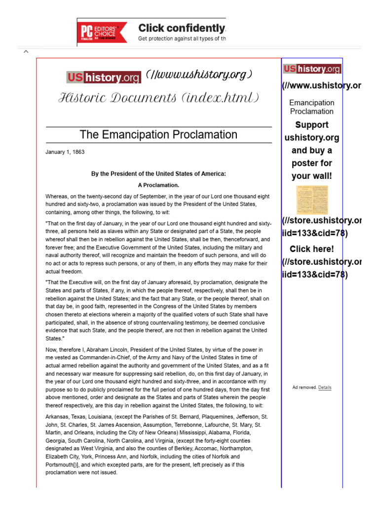Emancipation Proclamation Overview | PDF | Emancipation Proclamation ...