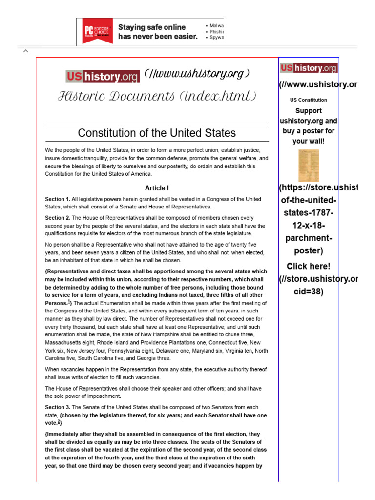 United States Constitution | PDF | American Government | Presidents Of ...