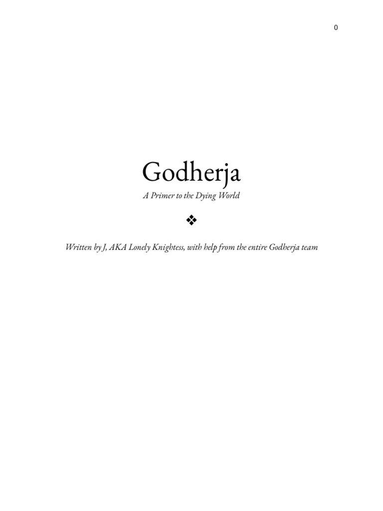 Godherja: A Lore Primer | PDF | Existence | Reality