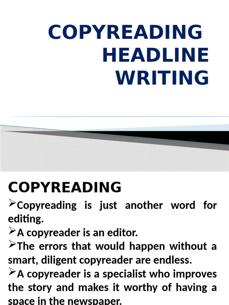 COPYREADING | PDF | Copy Editing | Human Communication