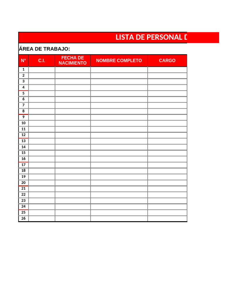 Lista de Personal (Aprobado) - 1 | PDF