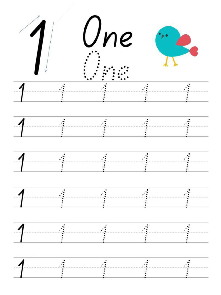 1100NumberTracingPrintableWorksheetFREE 1 | PDF
