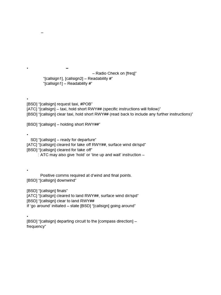 Radio Communication Procedures | PDF | Air Traffic Control | Wireless
