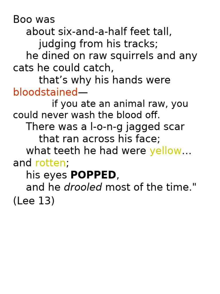 Boo Radley Character Description | PDF