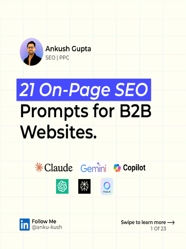 21 On Page SEO Prompts For B2B Websites 1737724508 | PDF