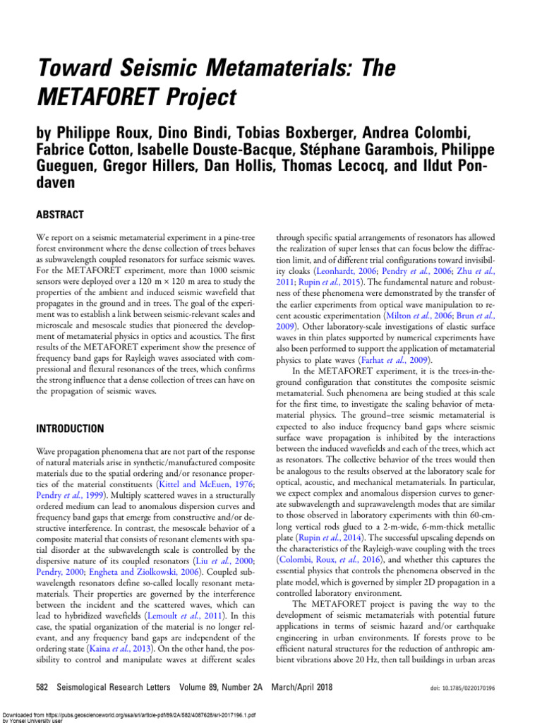 Text 2 Metaforest Project | PDF | Metamaterial | Waves