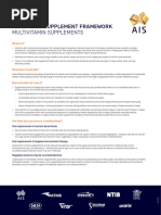 AIS Supplement Framework Overview | PDF | Dietary Supplements ...