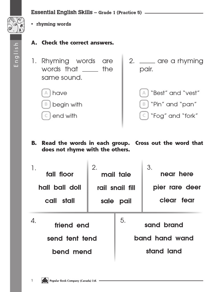 EssentialSkills Eng G1 P5 | PDF