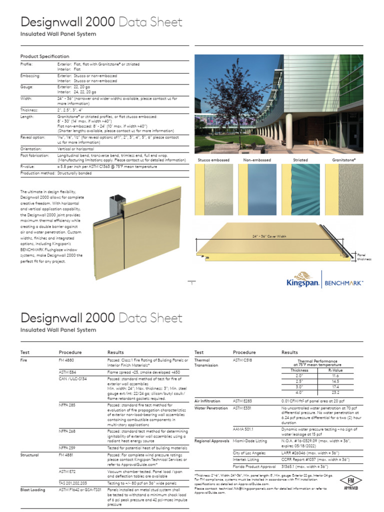 kingspan-benchmark-designwall2000-dw2000-product-data-sheet-en | PDF ...