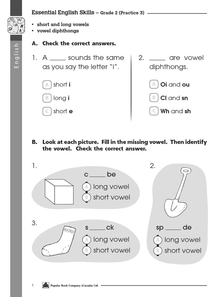 Grade 2 Vowel Skills Practice Guide | PDF | Orthography | Languages