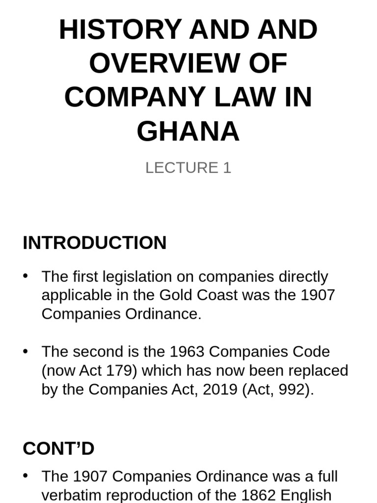 Company Law History in Ghana | PDF | Equity (Finance) | Justice