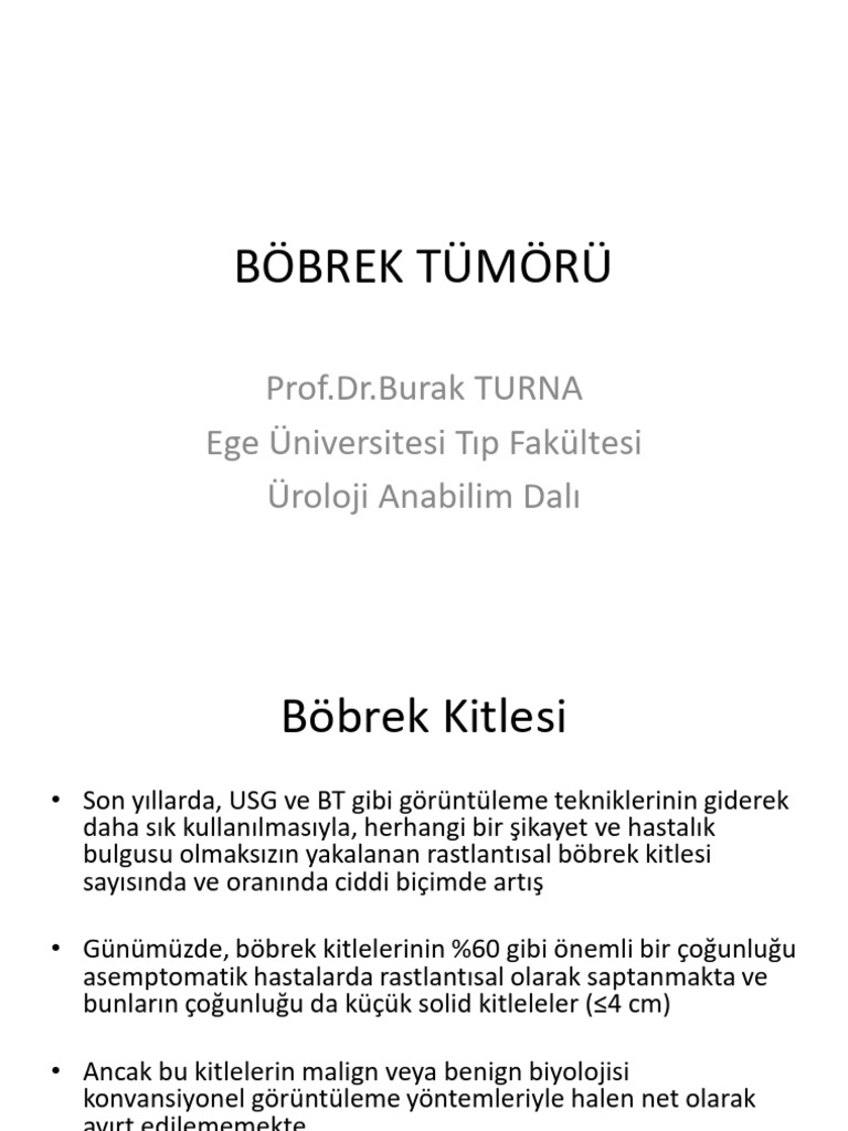 Burak Turna Böbrek Tümörü | PDF