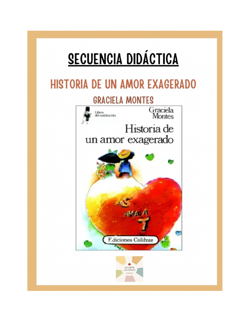 Secuencia Didáctica - Historia de Un Amor Exagerado | PDF | Literatura ...