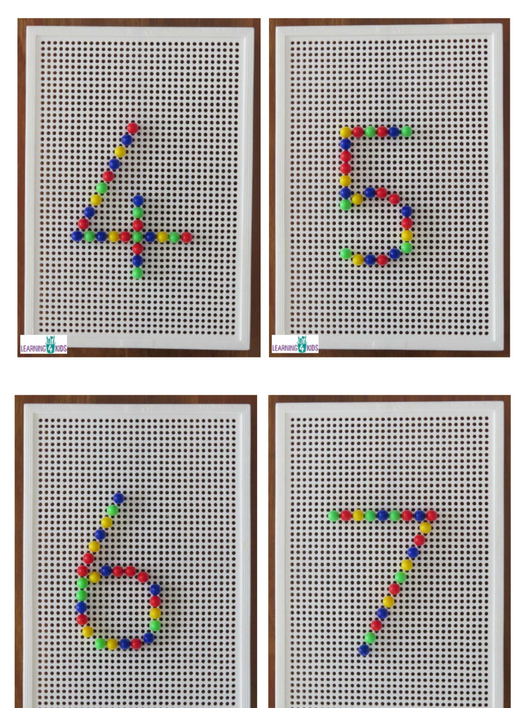 Printable Number Peg Board Photos 4 7 | PDF