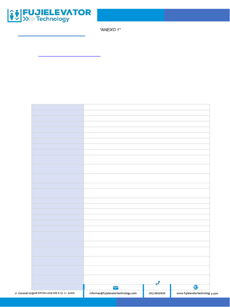 Cotizacion de Ascensor Montacarga Uso Mixto - Adrian Veliz 2 | PDF ...