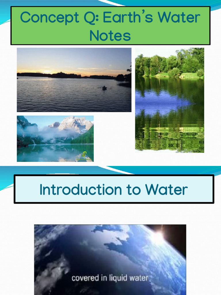 Concept Q - Earth's Water Notes | PDF | Fresh Water | Water