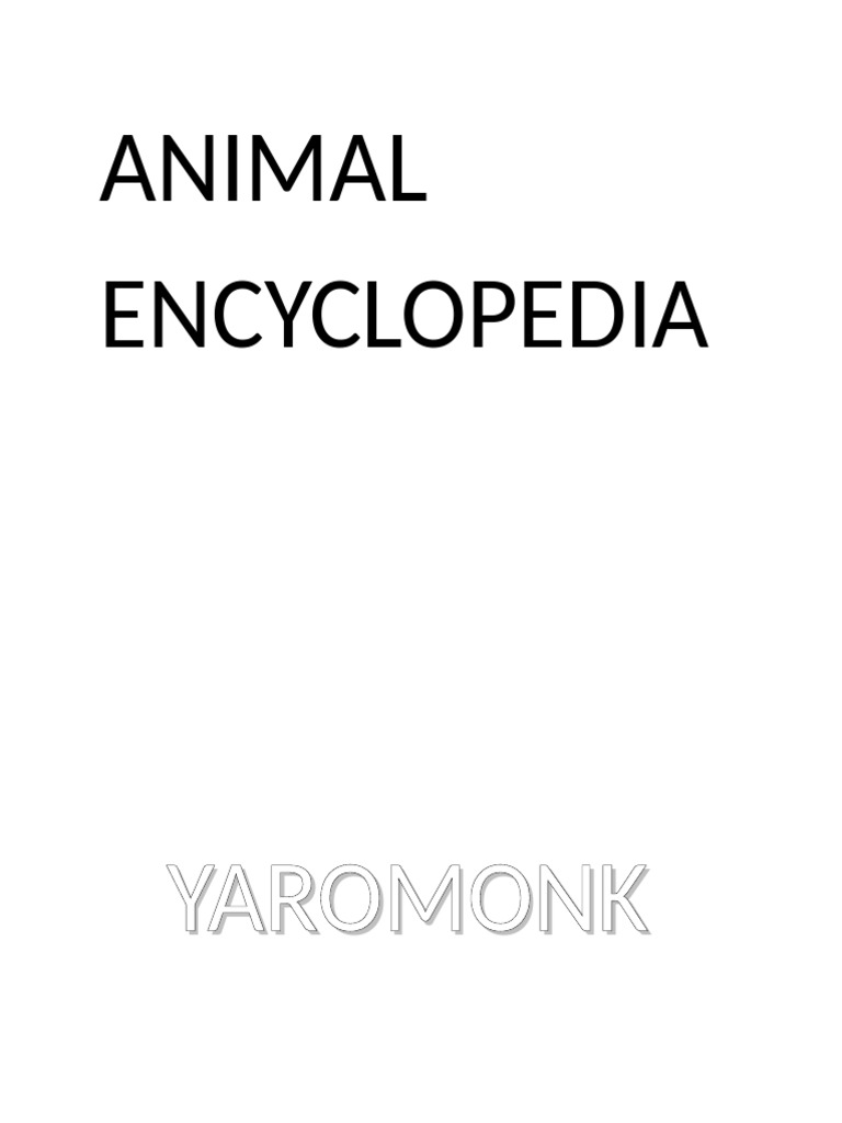 ANIMAL Encyclopedia | PDF