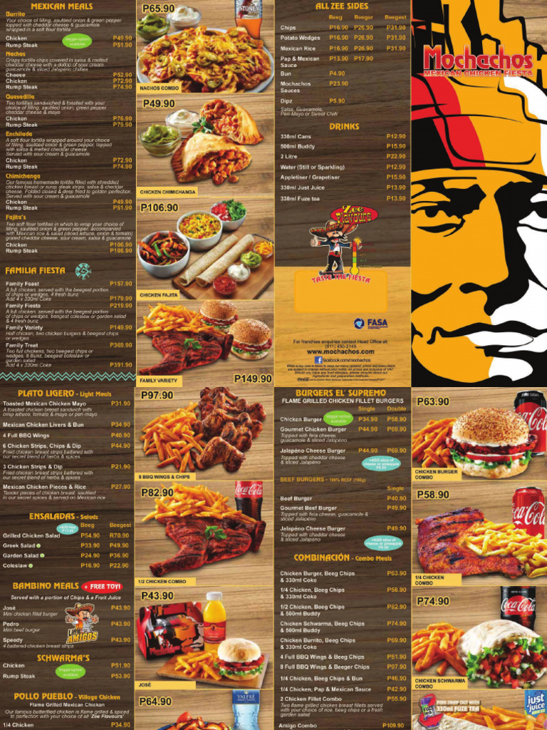 Mochachos Menu October 17 Botswana | PDF