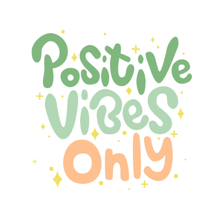 Green and White Cute Playful Positive Vibes Only Mug - 20250124 ...