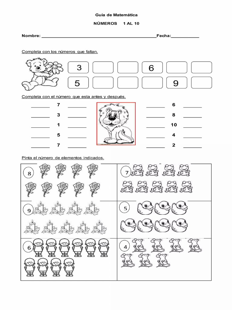 Cuaderno de Actividades Matemáticas 1° Primaria - Tomo I | PDF
