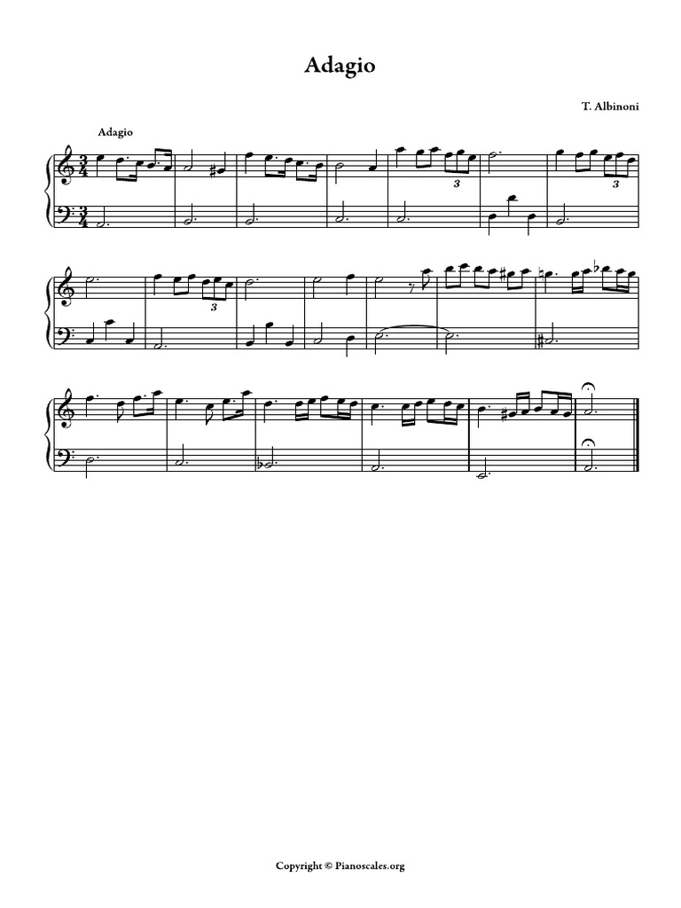 Albinoni Adagio Easy | PDF