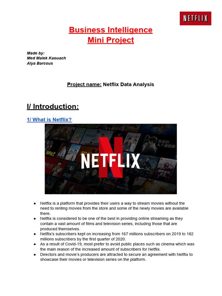 Business Intelligence Project Report | PDF | Comma Separated Values | Netflix