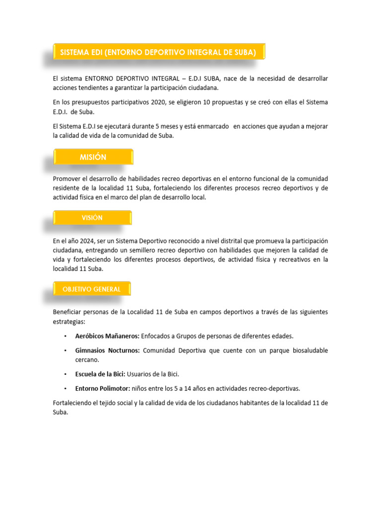 Micrositio Entorno Deportivo Integral 2021 | PDF